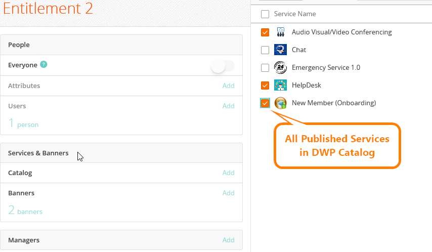 HELIX Support: Working with Entitlements in Digital Workplace Catalog ...