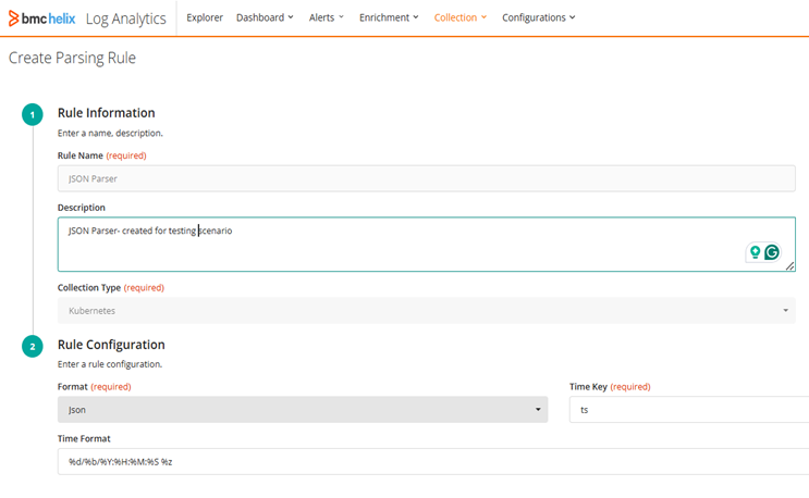 Configuring the BMC Helix Log Analytics Kubernetes Connector:- Multiple ...