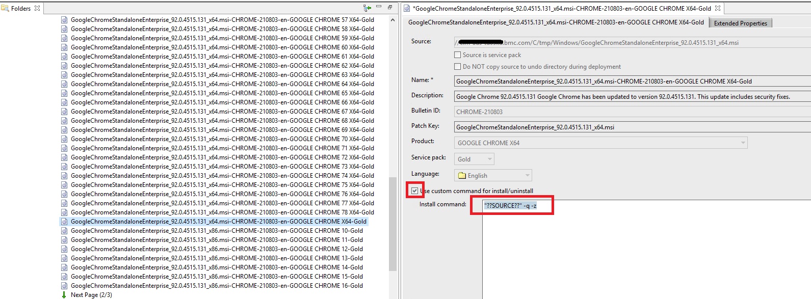 TrueSight Server Automation (TSSA): Patch remediation for google chrome ...