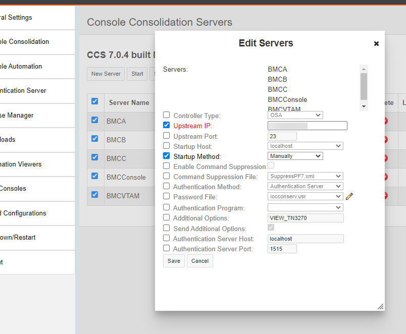 BMC AMI Console Management Editing multiple CCS services - Knowledge ...
