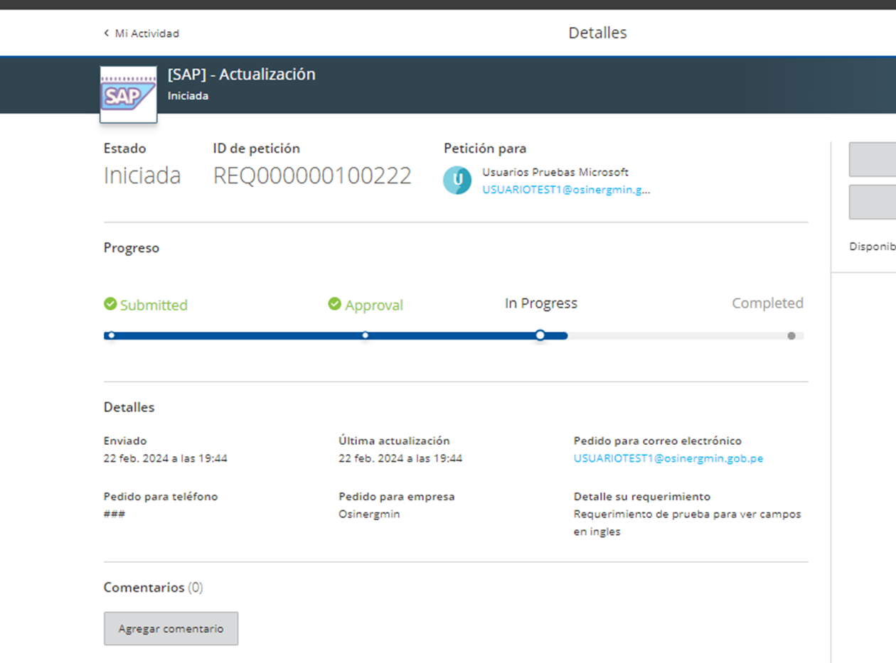 How to fix Digital Workplace Service Progress bar Request Details ...