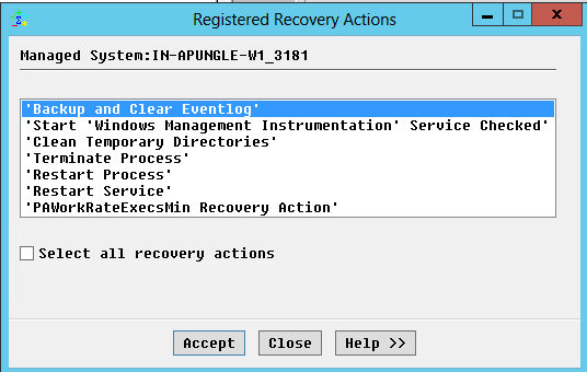 PATROL for Microsoft Windows Server: How to disable recovery action for ...